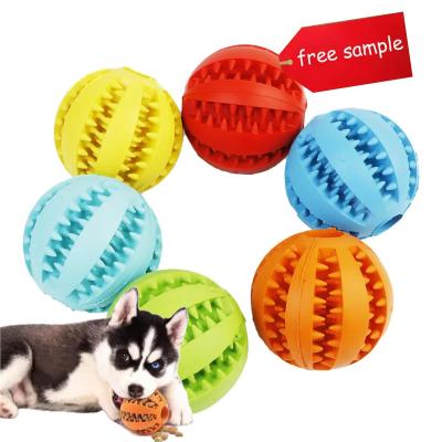 China Custom Soft Rubber Dog Ball Toy 5cm 7cm Indestructible Interactive Chew Toy for Pets Blue Orange Yellow for sale