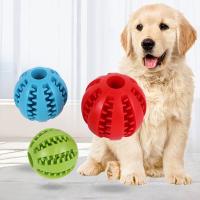 China Custom Soft Rubber Dog Ball Toy 5cm 7cm Indestructible Interactive Chew Toy for Pets Blue Orange Yellow for sale