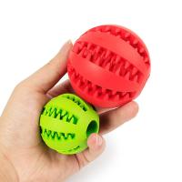 China Custom Soft Rubber Dog Ball Toy 5cm 7cm Indestructible Interactive Chew Toy for Pets Blue Orange Yellow for sale