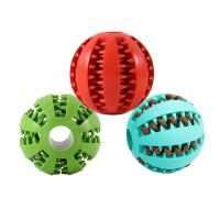 China Custom Soft Rubber Dog Ball Toy 5cm 7cm Indestructible Interactive Chew Toy for Pets Blue Orange Yellow for sale