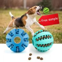 China Custom Soft Rubber Dog Ball Toy 5cm 7cm Indestructible Interactive Chew Toy for Pets Blue Orange Yellow for sale