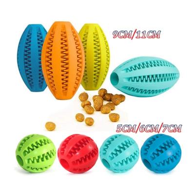 China Natural Rubber Dog Treat Dispensing Ball 5cm 7cm Durable Chew Toy for Aggressive Chewers for sale