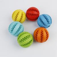 China Natural Rubber Dog Treat Dispensing Ball 5cm 7cm Durable Chew Toy for Aggressive Chewers for sale
