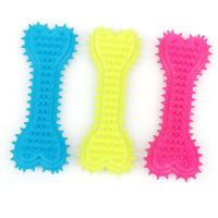 China Natural Rubber Dog Toothbrush Chew Toy Interactive Molar Bone Shape Teeth Clean TPR Treat Training Toy 2 Pack for sale
