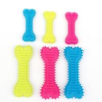 China Durable Rubber Dog Chew Toy Bone Shape Toothbrush Stick for Dental Cleaning Treat Dispenser for sale