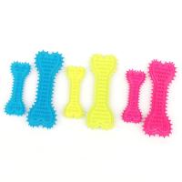 China Natural Rubber Dog Toothbrush Chew Toy Interactive Molar Bone Shape Teeth Clean TPR Treat Training Toy 2 Pack for sale