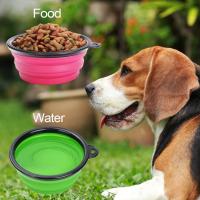 China Collapsible Travel Dog Bowl - 380ML/1000ML Foldable Silicone Pet Food & Water Dish for Outdoor Use for sale