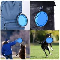 China Collapsible Travel Dog Bowl - 380ML/1000ML Foldable Silicone Pet Food & Water Dish for Outdoor Use for sale