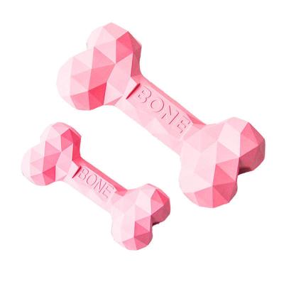 China Ultra Durable Non-Toxic Rubber Dog Chew Toy for Aggressive Chewers Interactive Bone 2 Pcs for sale