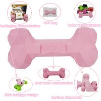 China Ultra Durable Non-Toxic Rubber Dog Chew Toy for Aggressive Chewers Interactive Bone 2 Pcs for sale