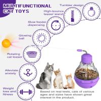 China Interactive Cat Dog Treat Dispenser Toy - 3.39in Diameter Slow Feeder Ball with Adjustable Difficulty for sale