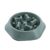 China Pet Slow Feeder Dog Bowl 18.5cm x 23.5cm Anti-Gulping Food Plate for Dogs and Cats with Non-Slip Base for sale