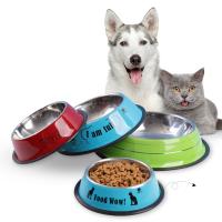 China Custom Stainless Steel Pet Bowl with Non-Slip Base - 15cm to 30cm Sizes Available for Dogs and Cats for sale
