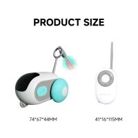 China Electric Cat Toy with Remote Control - Dual Mode Automatic Rolling Pet Toy with ABS Silicone Construction and LED Lights for sale
