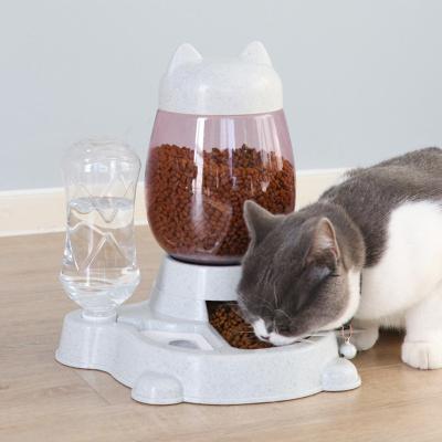 China 2-in-1 Pet Feeder and Water Dispenser with 0.5kg Food Capacity and 2.2L Water Reservoir for Dogs and Cats for sale
