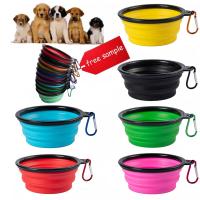 China Silicone Collapsible Pet Feeder Bowls 350ml/1000ml Capacity for Dogs Cats Travel Outdoor Use for sale
