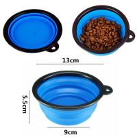 China Silicone Collapsible Pet Feeder Bowls 350ml/1000ml Capacity for Dogs Cats Travel Outdoor Use for sale