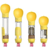 China Foldable 4 in 1 Pet Water Dispenser Leak Proof Portable Dog Bottle 300ml 500ml Travel Puppy for sale