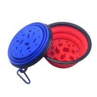 China Collapsible Silicone Pet Slow Feeder Bowl 350ml 1000ml Portable Dog Cat Travel for sale