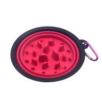 China Collapsible Silicone Pet Slow Feeder Bowl 350ml 1000ml Portable Dog Cat Travel for sale