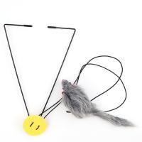 China Retractable Cat Feather Toy with 180cm Rope and 10 Color Options - Interactive Hanging Plush Design for Indoor Cats for sale