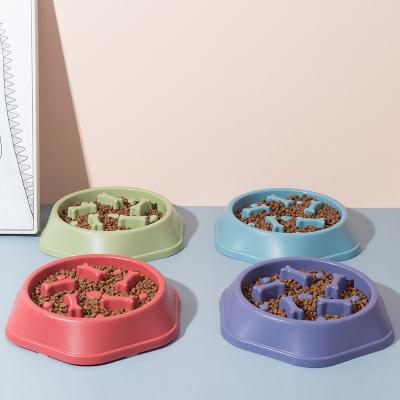 China Plastic Anti Choking Slow Feeding Dog Bowl with LCD Display 18.5cm for sale