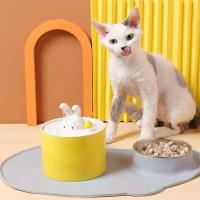 China Automatic Pet Water Fountain 14x15cm Ceramic Dog Cat Drinking Dispenser Quiet Pump Large Capacity for sale