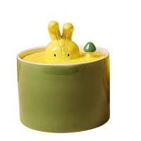 China Automatic Pet Water Fountain 14x15cm Ceramic Dog Cat Drinking Dispenser Quiet Pump Large Capacity for sale