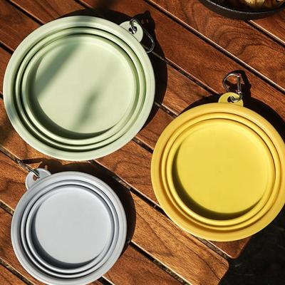 China Foldable Travel Pet Water Feeding Bowl - 350ml/650ml/1000ml Capacity, Food-Grade Silicone, Collapsible Design for sale