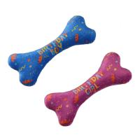 China Custom Printed Dog Birthday Bandana Bone Chew Toy Set Cotton Polyester 200pcs MOQ for sale
