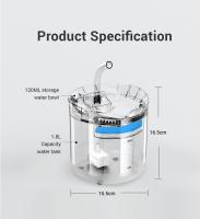 China Automatic Pet Water Dispenser 1.8L BPA Free Plastic Cat Water Fountain Faucet for Small Medium Dogs for sale