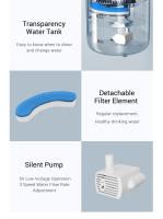 China Automatic Pet Water Dispenser 1.8L BPA Free Plastic Cat Water Fountain Faucet for Small Medium Dogs for sale