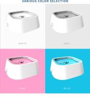 China Plastic Splash Proof Pet Floating Water Bowl 23x23x8cm for Dogs Cats Non Slip Base for sale