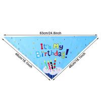 China Pet Party Decoration Set Dog Bandana Hat Tie Balloons Happy Cake Topper Cloth 8pcs for sale