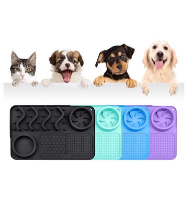 China Custom Slow Feeder Dog Lick Mat 304x204x42mm 430x288x42mm for Dogs Cats Small Animals for sale