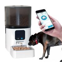 China White ABS 6L Smart Cat Feeder with WiFi App Control and Camera for Small Animals - 31x33x19cm for sale