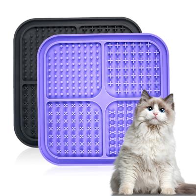 China Silicone Slow Feeder Dog Bowl with LCD Display 7.8x7.8in Interactive Lick Mat for Pets for sale
