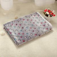 China Custom Printed Dog Blanket Soft Plush Coral Fleece Machine Washable 0.1kg XS for sale