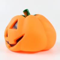 China Halloween Pumpkin Pet Squeak Toys Interactive Rubber Chew Toy for Dogs 10cm for sale