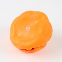 China Halloween Pumpkin Pet Squeak Toys Interactive Rubber Chew Toy for Dogs 10cm for sale