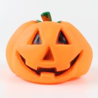 China Halloween Pumpkin Pet Squeak Toys Interactive Rubber Chew Toy for Dogs 10cm for sale