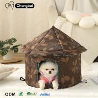 China Foldable Oxford Cloth Pet Bed Dog House Waterproof for Small Animals Indoor Outdoor S M L for sale