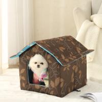 China Foldable Oxford Cloth Pet Bed Dog House Waterproof for Small Animals Indoor Outdoor S M L for sale