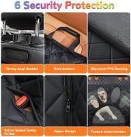 China 600D Oxford Cloth Waterproof Pet Car Seat Cover with Storage Pockets for Rear Seat Protection for sale