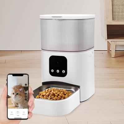 China 3L Smart WiFi Pet Food Dispenser with 110-240V Dual Power and Mobile App Control for Dogs and Cats for sale