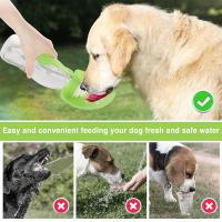 China Pet Foldable Water Bottle 580ml Portable Silicone Outdoor Dog Water Dispenser for sale
