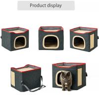 China Double Layer Cat Cube Nest Pet Warm Sleeping Bed Folding Cat House 2 Level for Dogs Cats Small Animals for sale