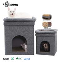 China Cat Climbing Frame Folded Double Cool Cat Litter Cathole Platform Luxurious and Comfortable for sale
