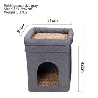 China Cat Climbing Frame Folded Double Cool Cat Litter Cathole Platform Luxurious and Comfortable for sale