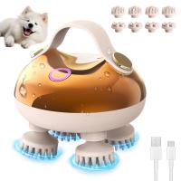 China Waterproof Silicone Pet Scalp Massager 3 Hour Charging Time CHARGE Power Source for sale